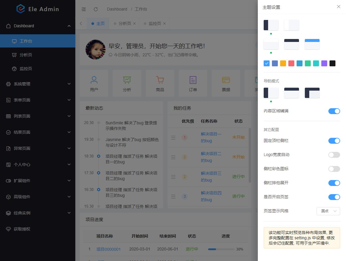 EleAdmin后台管理模板 - EasyWeb